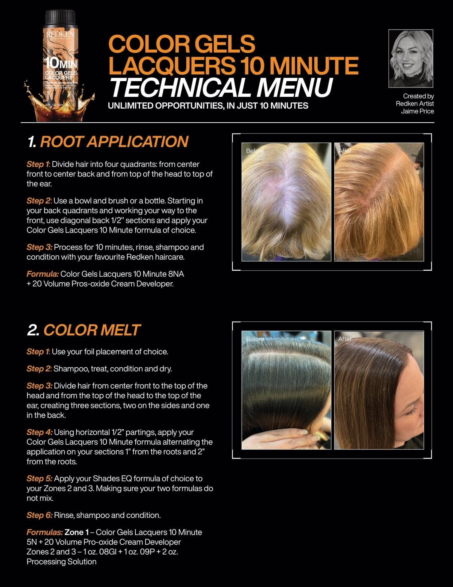 REDKEN - COLOR GELS Color Gel Lacquers 10 minutes 6NA Granite